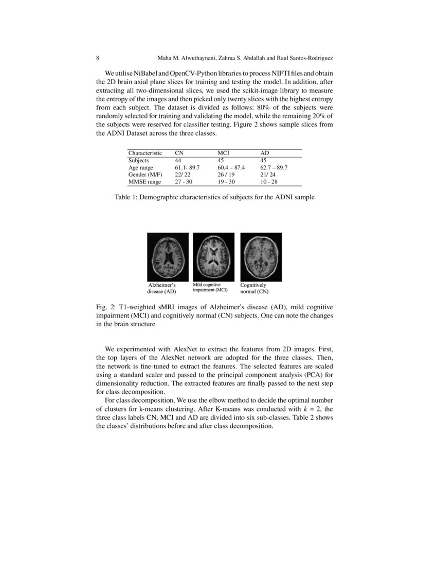 Transfer Learning And Class Decomposition For Detecting The Cognitive