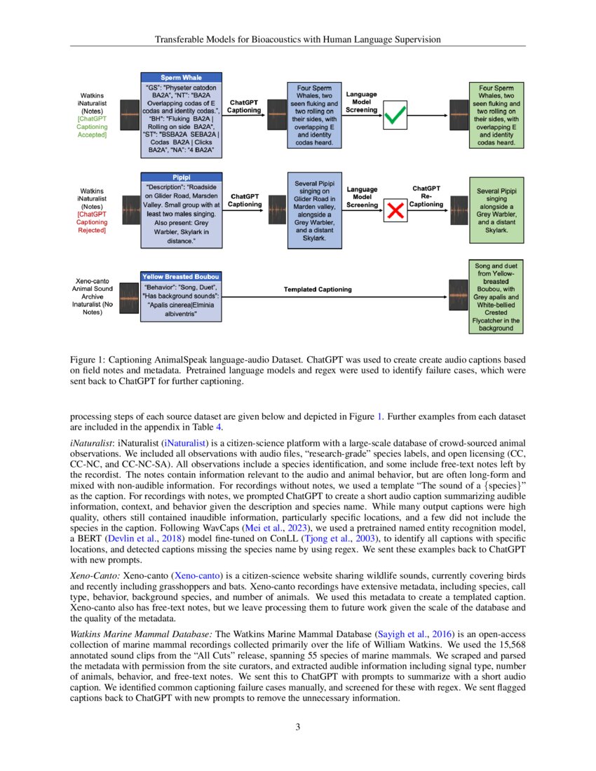 Transferable Models for Bioacoustics with Human Language Supervision | DeepAI