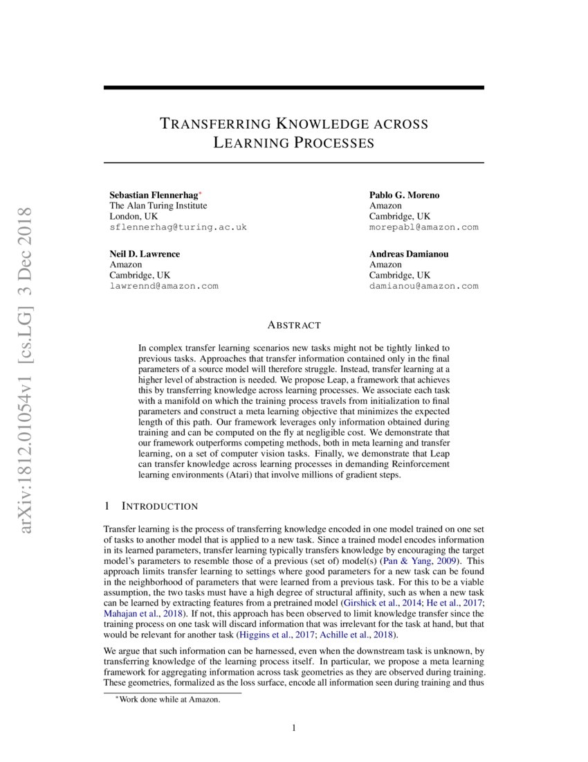 Transferring Knowledge across Learning Processes | DeepAI