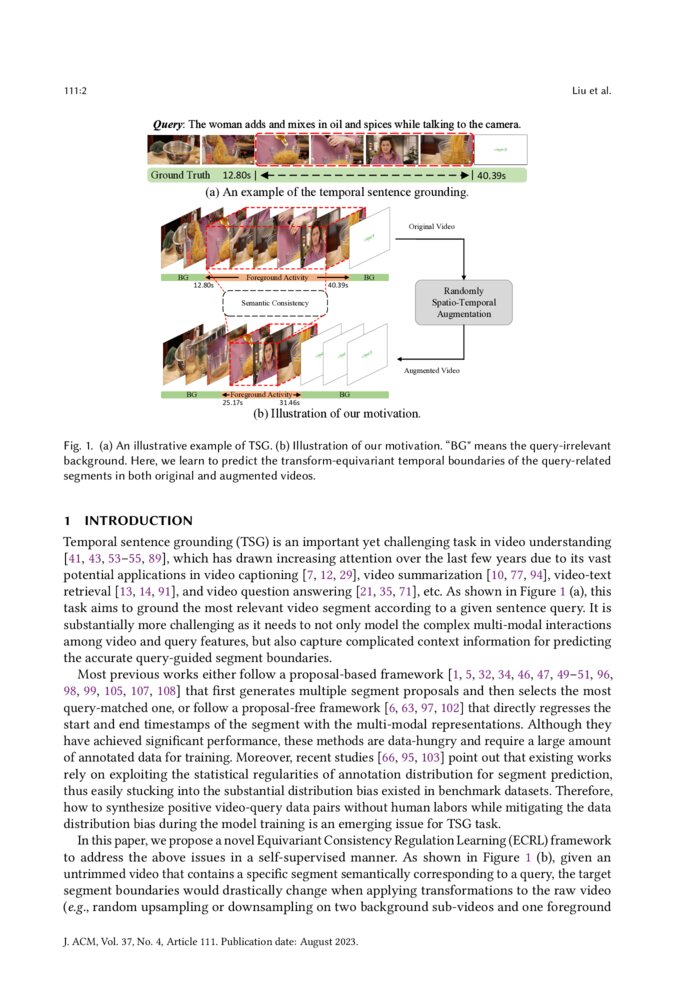 Transform-Equivariant Consistency Learning for Temporal Sentence Grounding | DeepAI