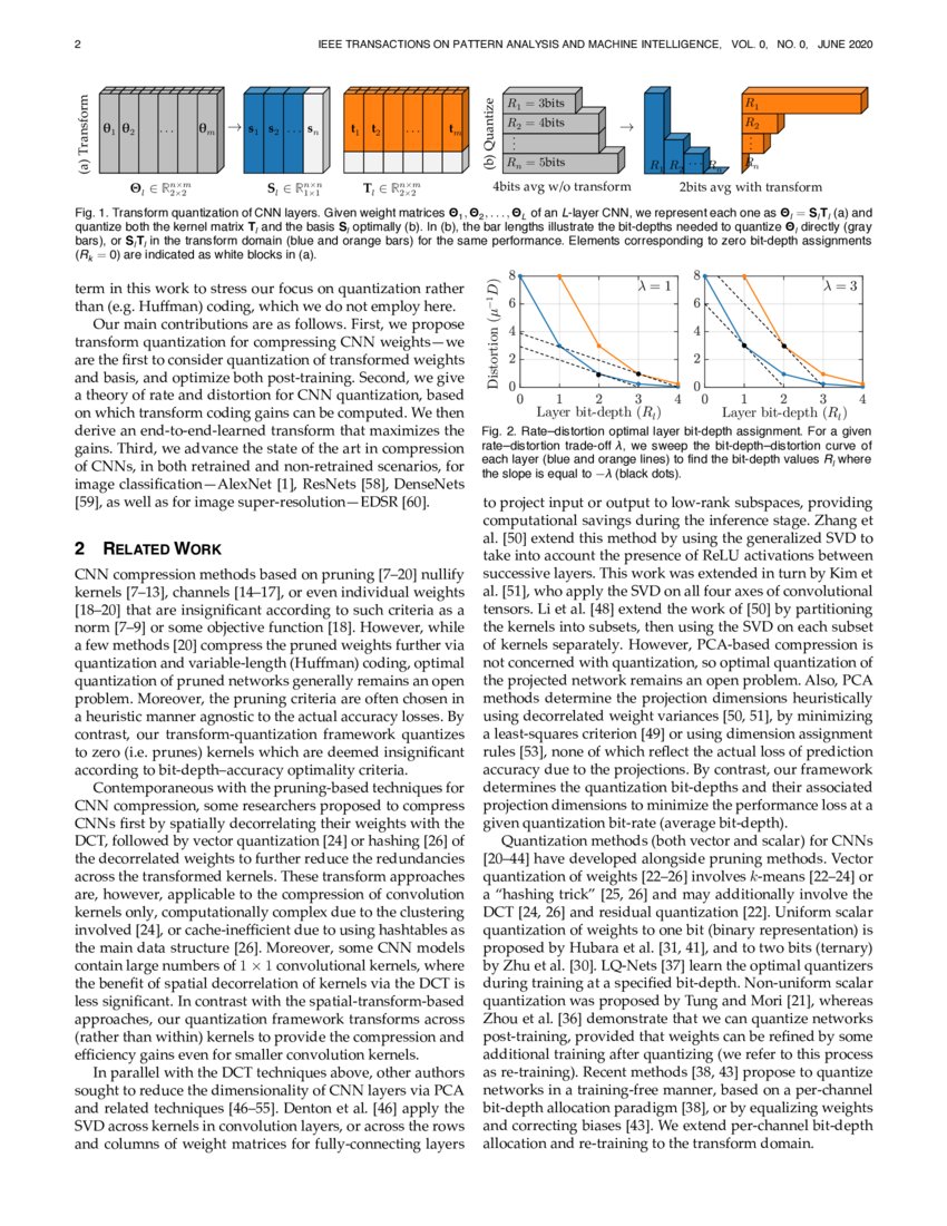 Transform Quantization for CNN Compression | DeepAI
