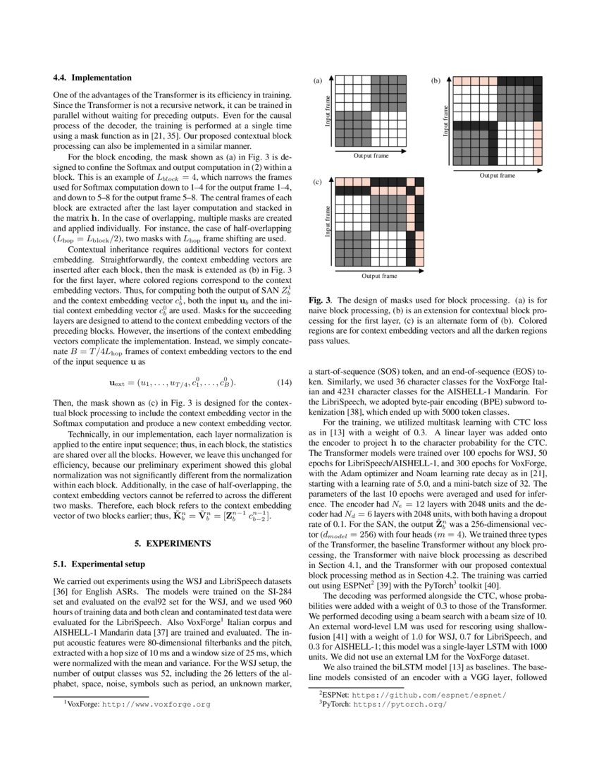 Transformer ASR with Contextual Block Processing | DeepAI