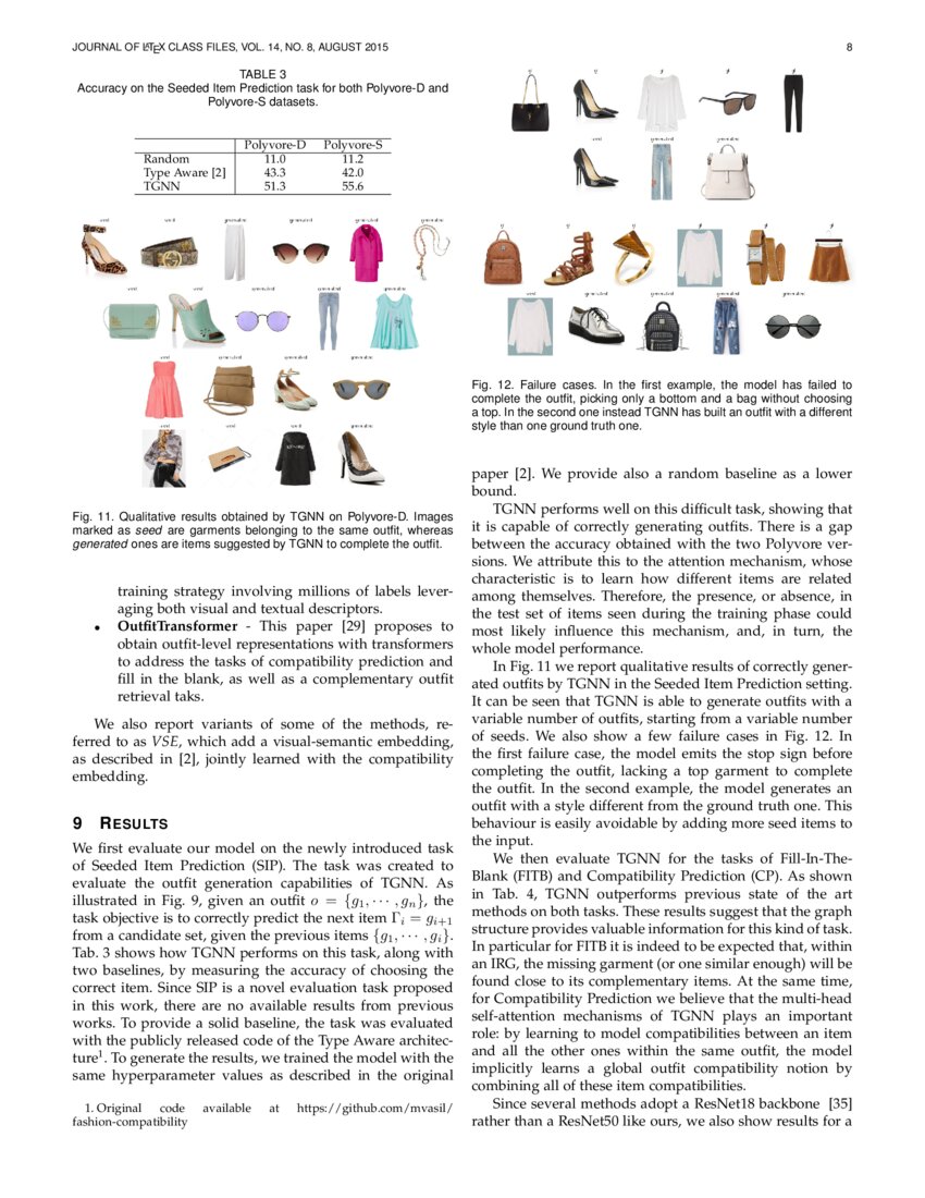 Transformer Based Graph Neural Networks For Outfit Generation Deepai