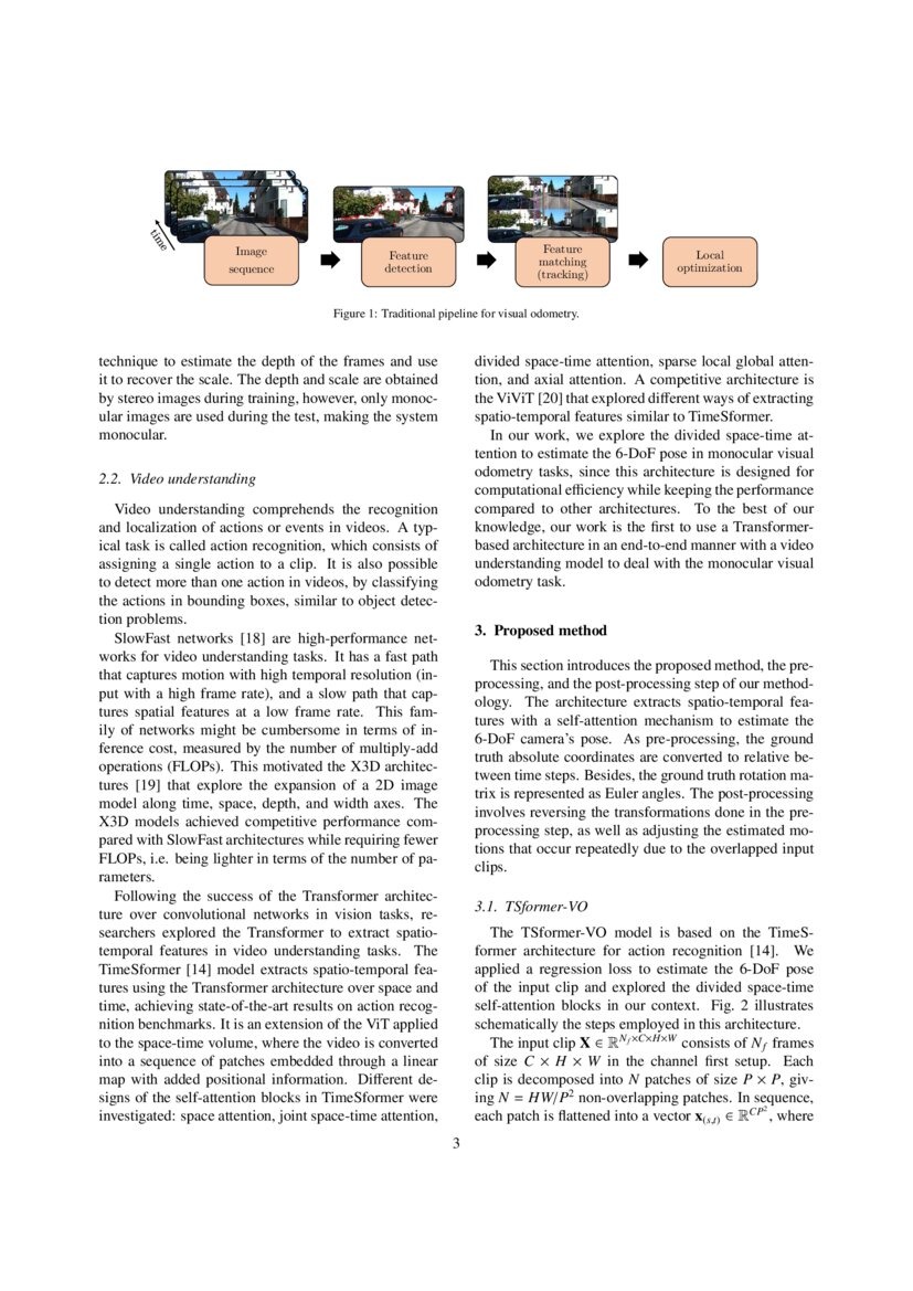 Transformer Based Model For Monocular Visual Odometry A Video Understanding Approach Deepai
