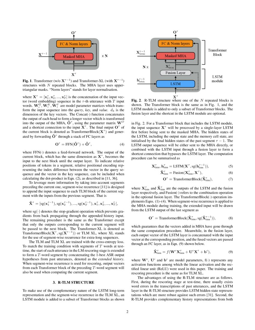 Transformer Language Models With Lstm Based Cross Utterance Information