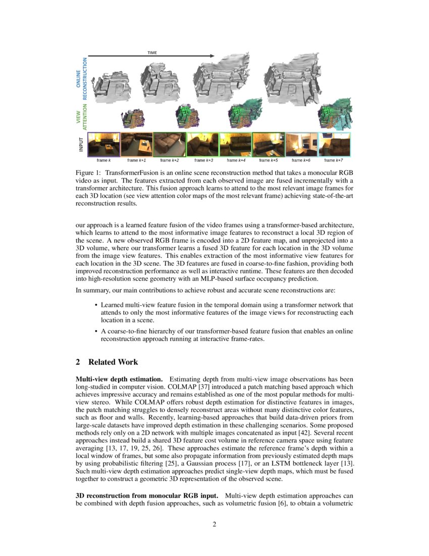 Transformerfusion Monocular Rgb Scene Reconstruction Using Transformers Deepai