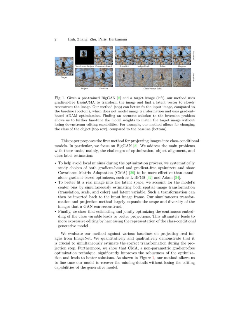 Transforming and Projecting Images into Class-conditional Generative Networks | DeepAI