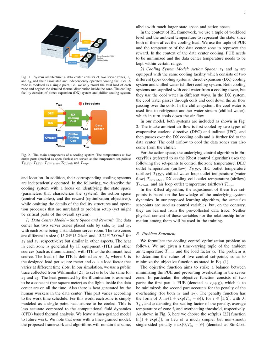 Transforming Cooling Optimization for Green Data Center via Deep Reinforcement Learning | DeepAI