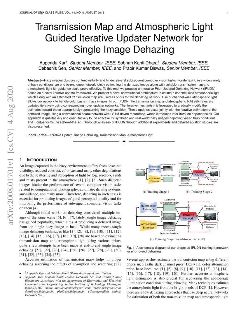 Transmission Map and Atmospheric Light Guided Iterative Updater Network for Single Image ...