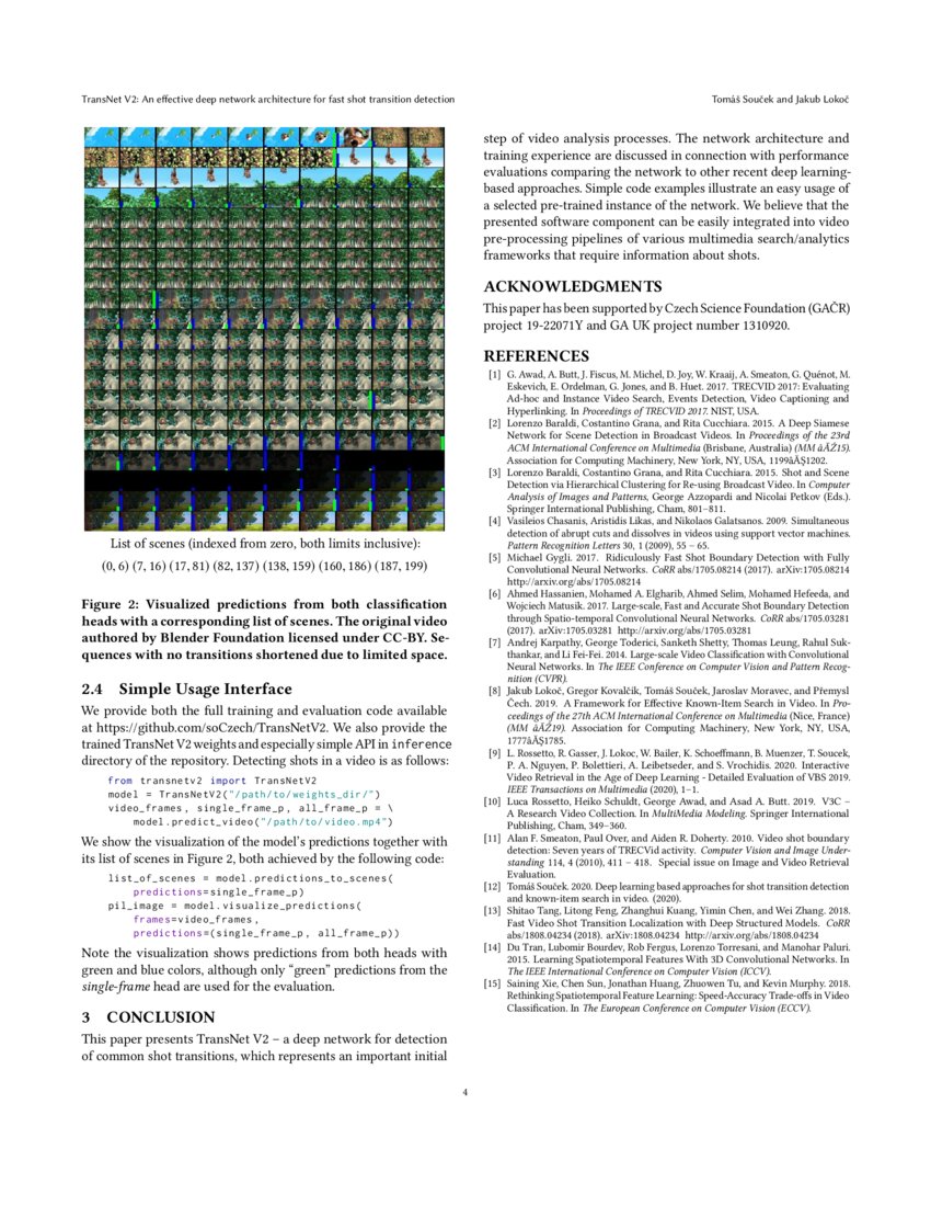 TransNet V2: An effective deep network architecture for fast shot transition detection | DeepAI