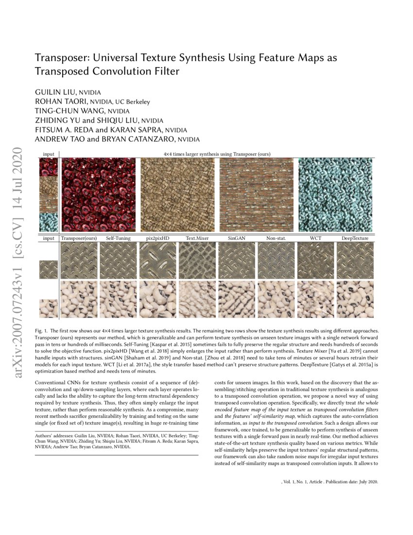 Transposer: Universal Texture Synthesis Using Feature Maps as ...