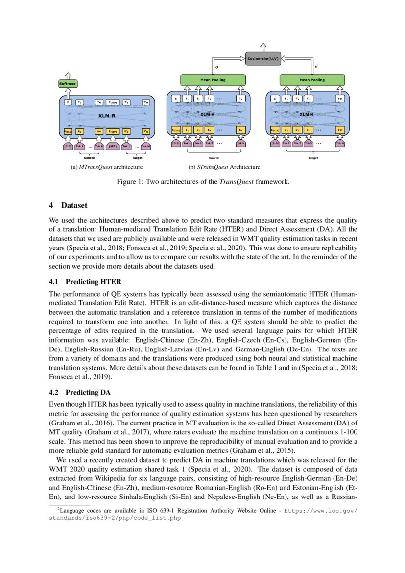 TransQuest: Translation Quality Estimation with Cross-lingual Transformers | DeepAI