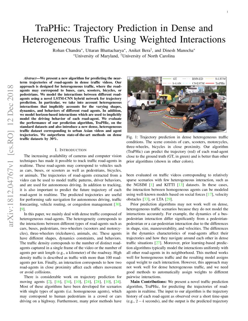 TraPHic: Trajectory Prediction in Dense and Heterogeneous Traffic Using ...