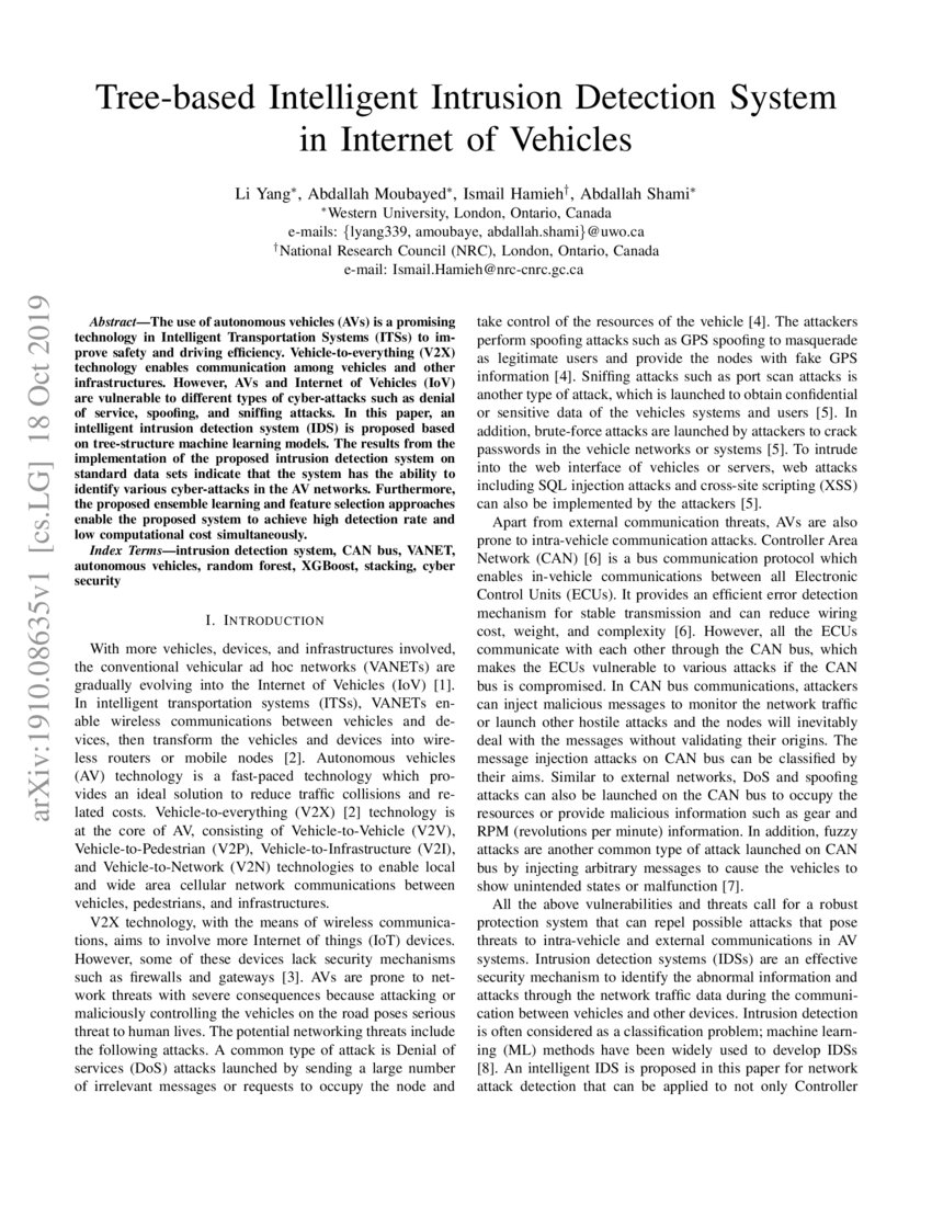 Tree-based Intelligent Intrusion Detection System in Internet of ...