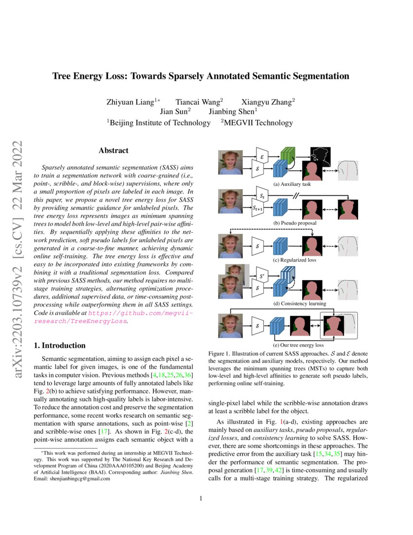Tree Energy Loss: Towards Sparsely Annotated Semantic Segmentation | DeepAI