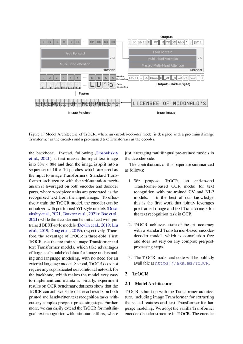 Trocr Transformer Based Optical Character Recognition With Pre Trained