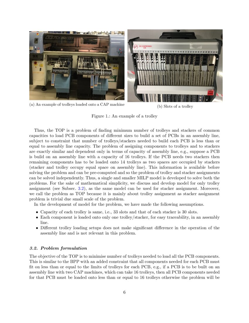 Trolley optimisation: An extension of bin packing to load PCB components | DeepAI