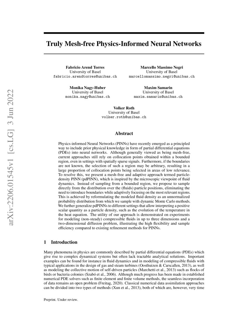 Truly Mesh-free Physics-Informed Neural Networks | DeepAI