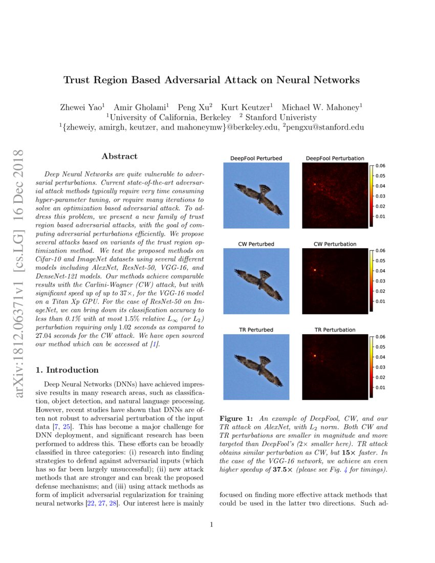 Trust Region Based Adversarial Attack On Neural Networks Deepai