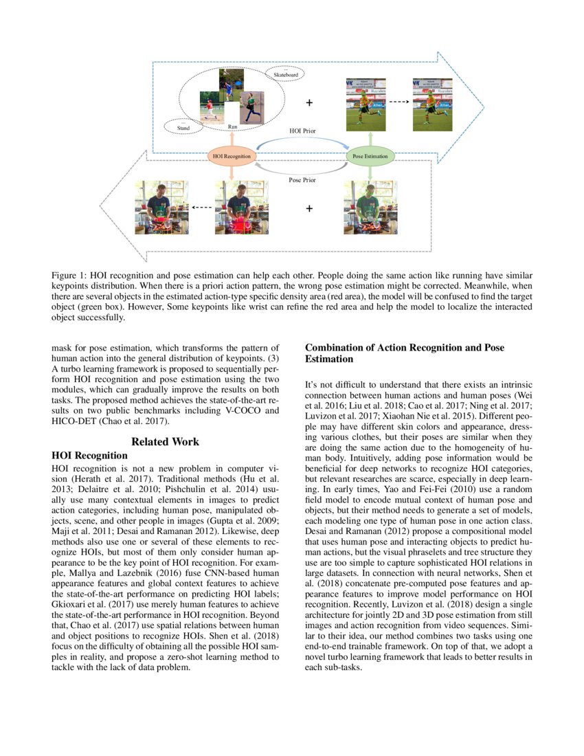 Turbo Learning Framework for Human-Object Interactions Recognition and Human Pose Estimation ...