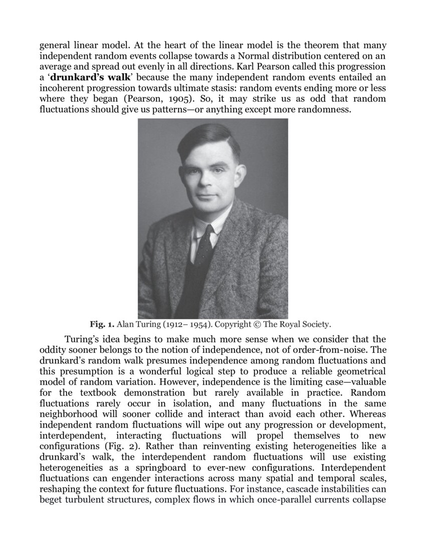 Turing's cascade instability supports the coordination of the mind ...