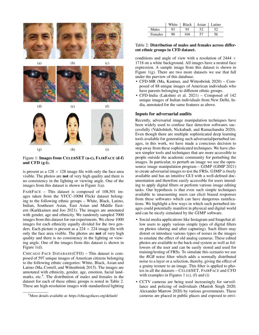 Two-Face: Adversarial Audit of Commercial Face Recognition Systems | DeepAI