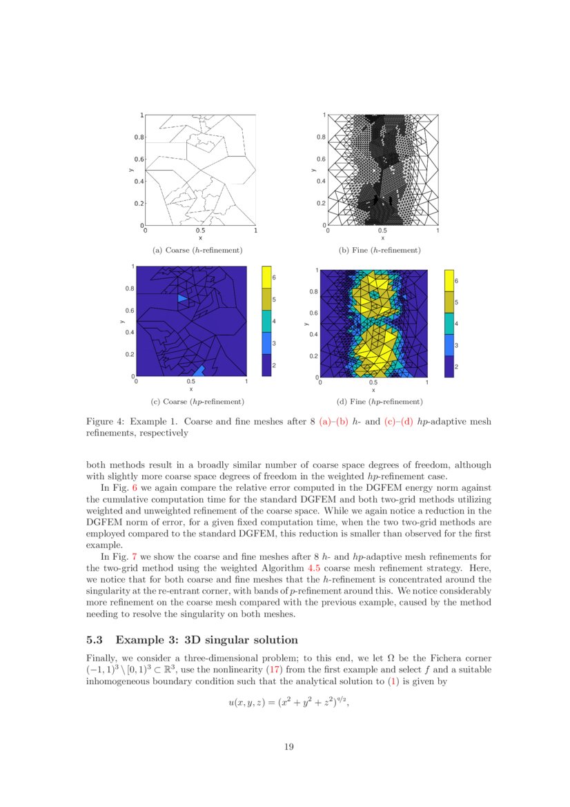 Two-grid hp-version discontinuous Galerkin finite element methods for quasilinear elliptic PDEs ...
