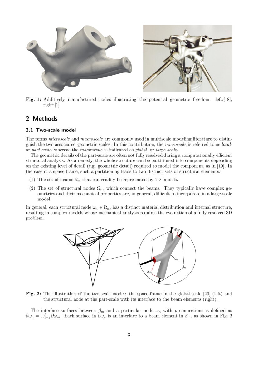 Two-scale analysis and design of spaceframes with complex additive ...
