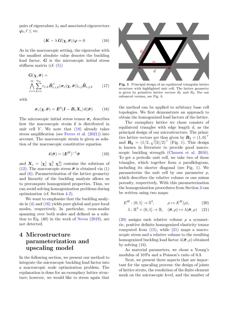 Two Scale Optimization Of Graded Lattice Structures Respecting Buckling On Micro And Macroscale