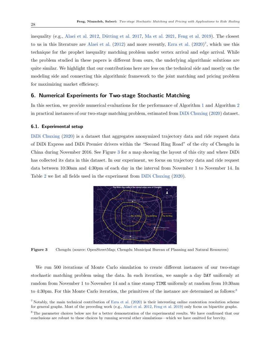 Two Stage Stochastic Matching And Pricing With Applications To Ride