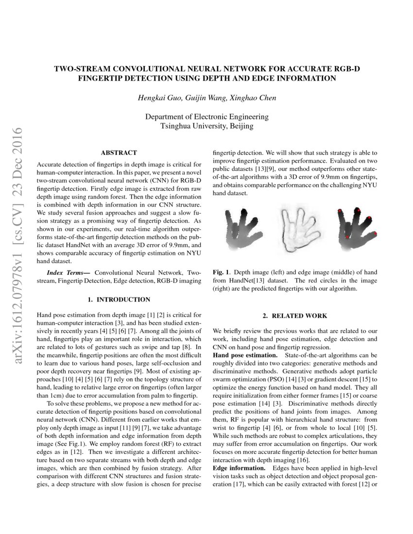 Two-stream convolutional neural network for accurate RGB-D fingertip ...