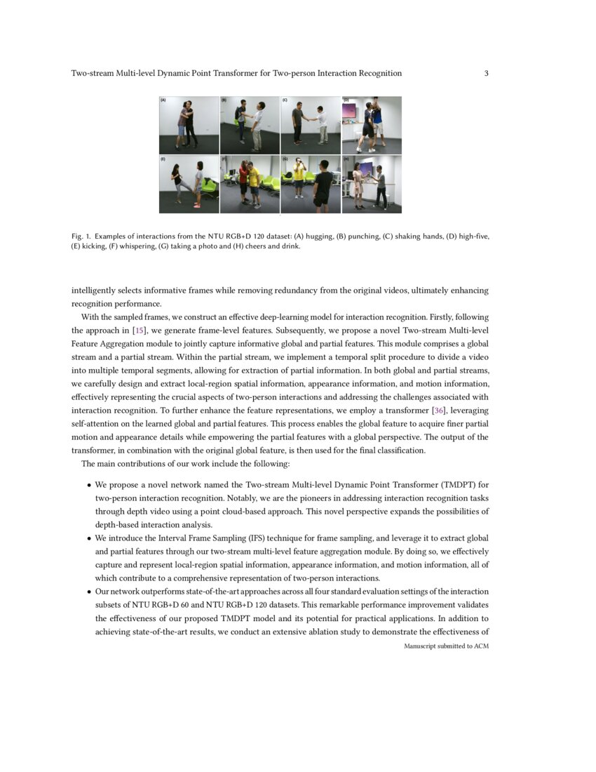 Two Stream Multi Level Dynamic Point Transformer For Two Person Interaction Recognition Deepai