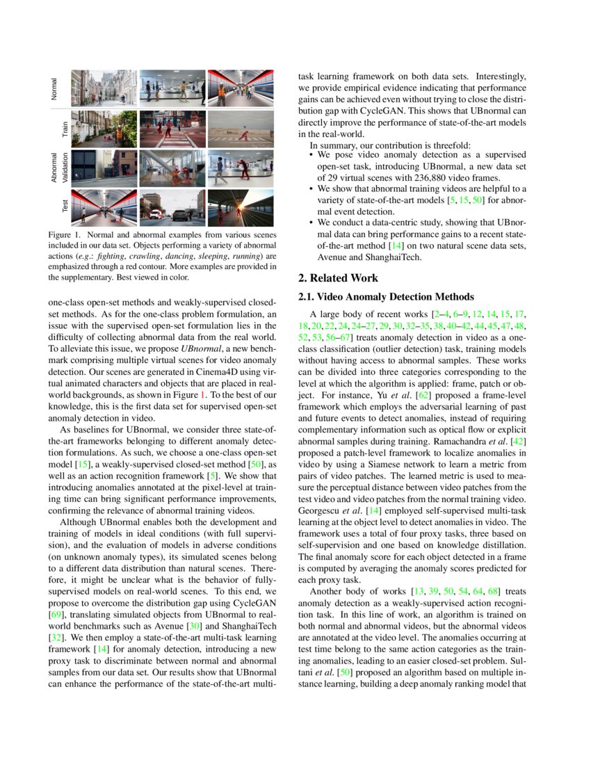 UBnormal: New Benchmark for Supervised Open-Set Video Anomaly Detection ... UBnormal: New Benchmark for Supervised Open-Set Video Anomaly Detection ...