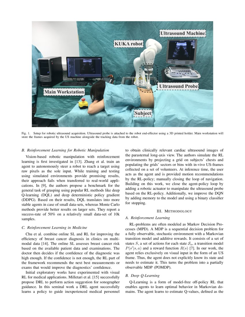 Ultrasound Guided Robotic Navigation With Deep Reinforcement Learning Deepai
