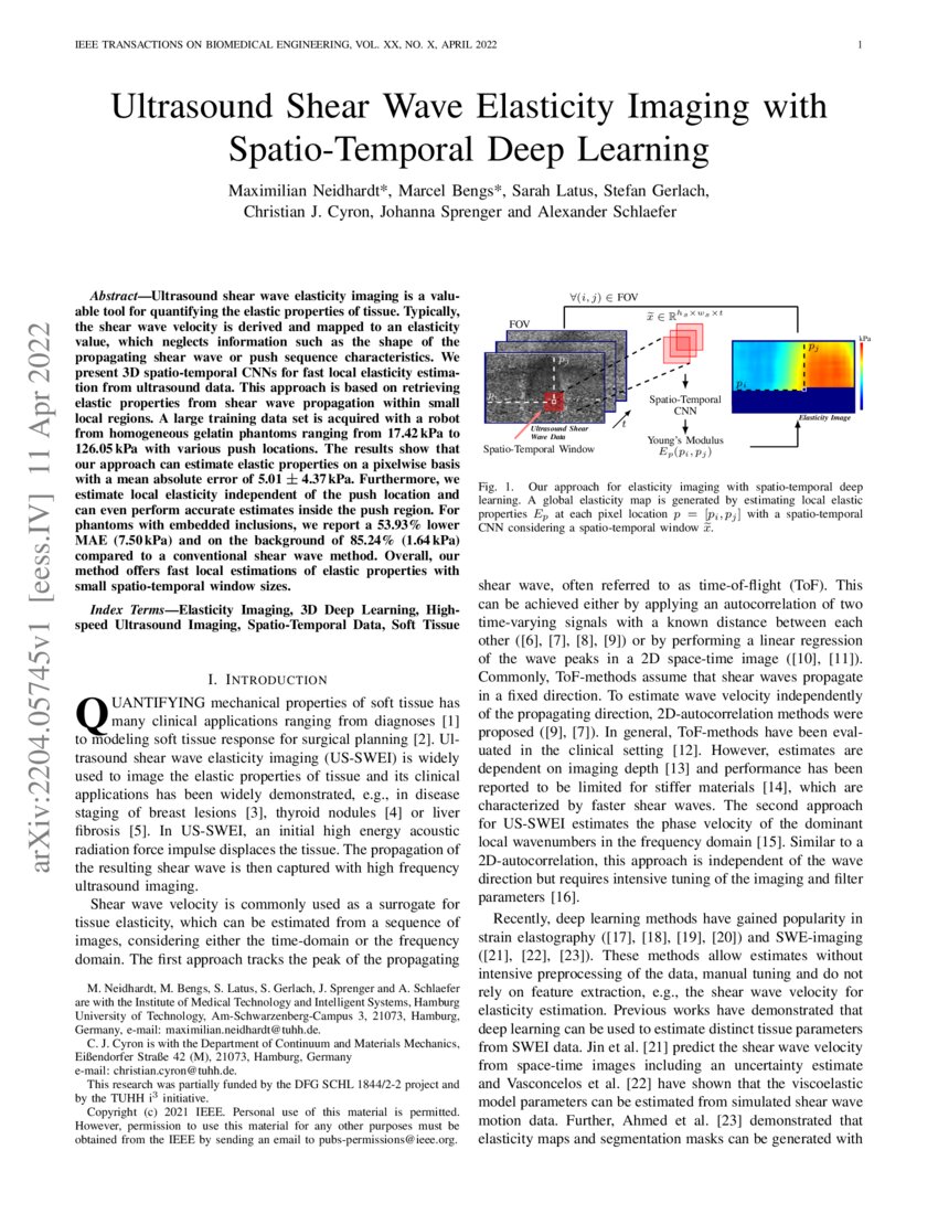 Ultrasound Shear Wave Elasticity Imaging with Spatio-Temporal Deep Learning | DeepAI