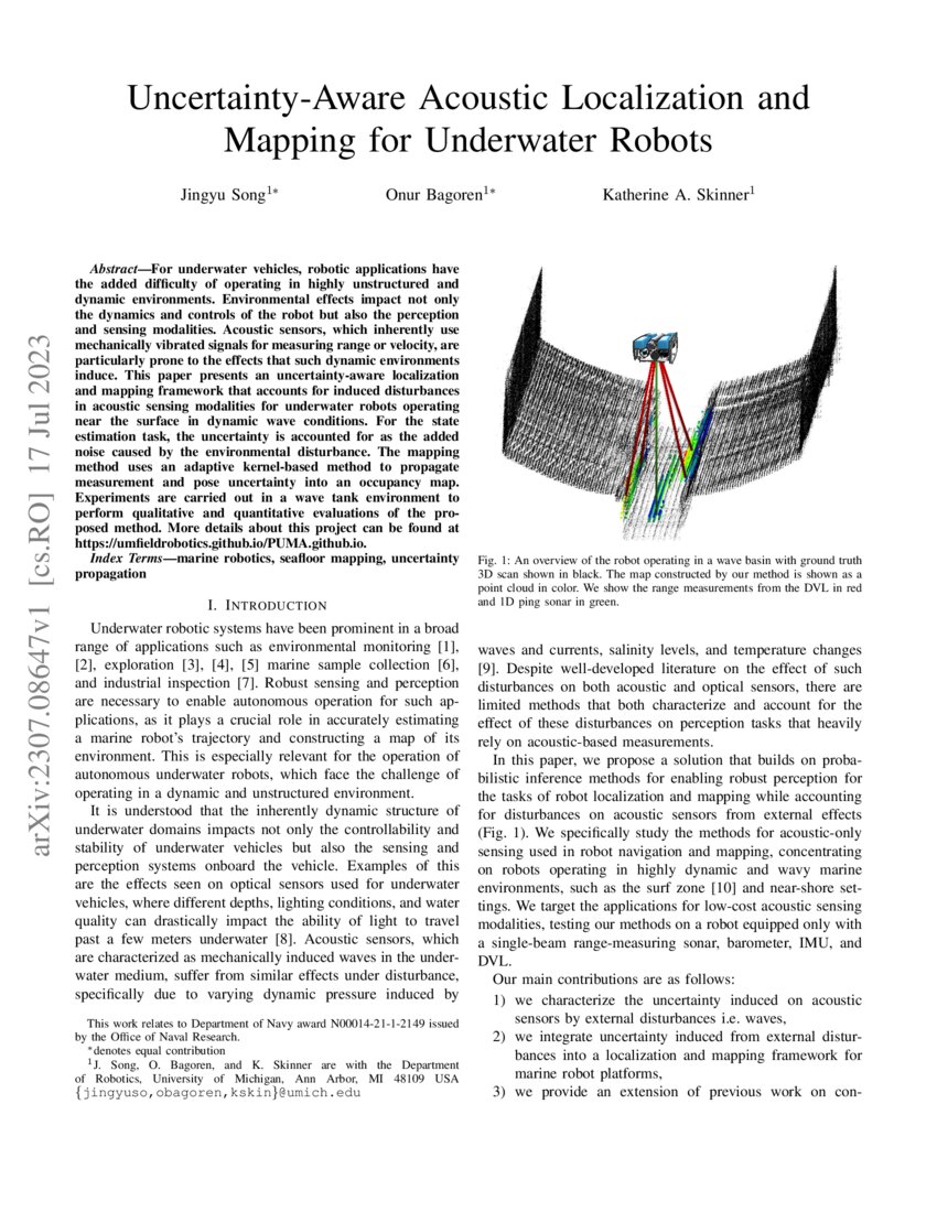 Uncertainty-Aware Acoustic Localization and Mapping for Underwater ...