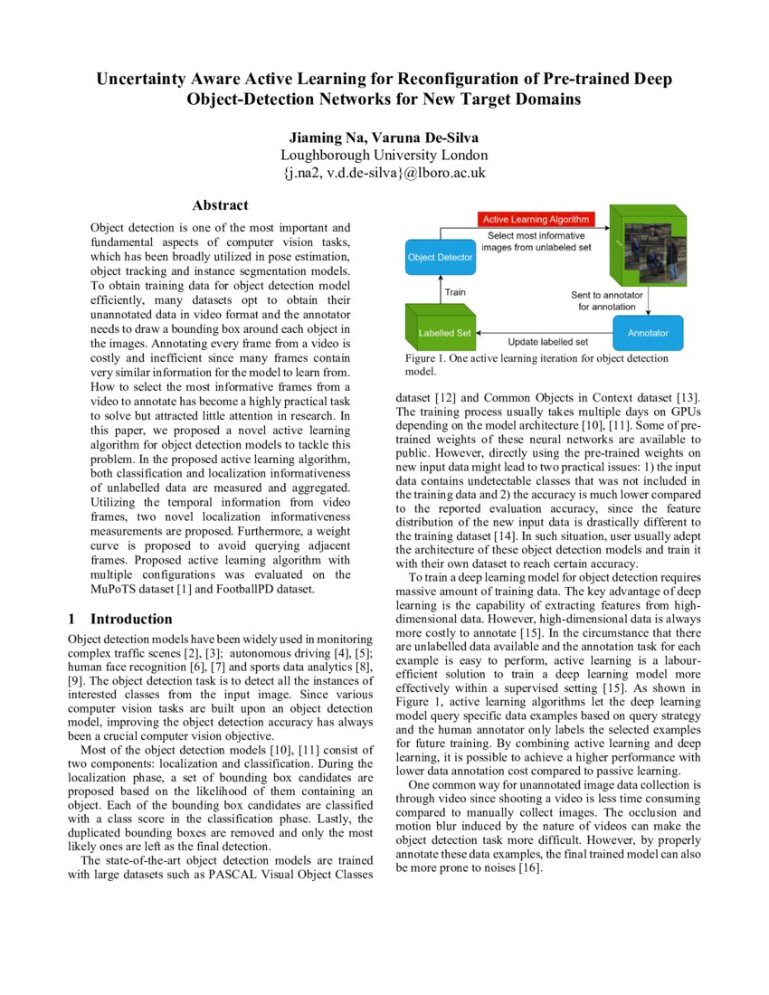 Uncertainty Aware Active Learning for Reconfiguration of Pre-trained ... Uncertainty Aware Active Learning for Reconfiguration of Pre-trained ...