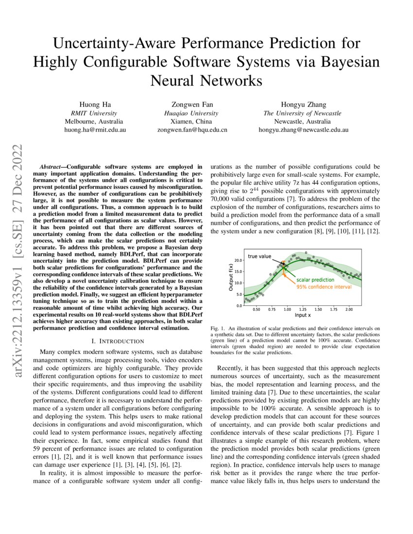 Uncertainty-Aware Performance Prediction for Highly Configurable ...