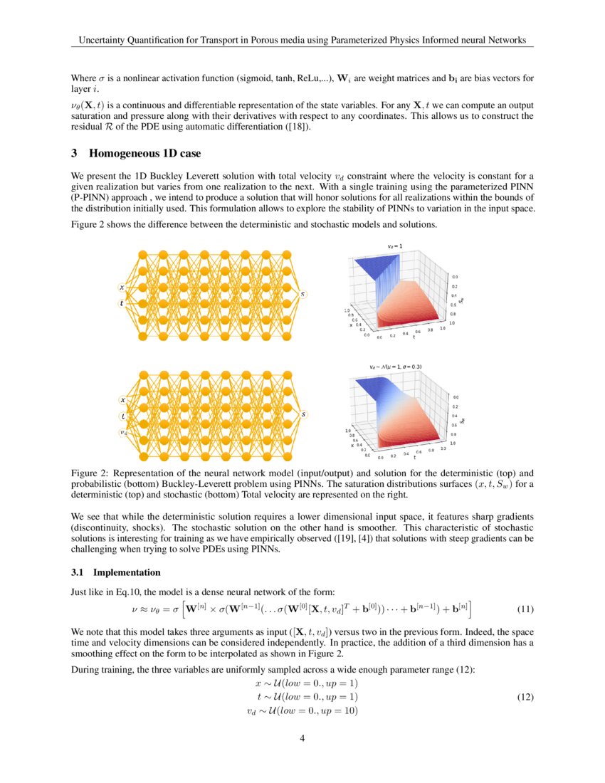 Uncertainty Quantification for Transport in Porous media using Parameterized Physics Informed ...