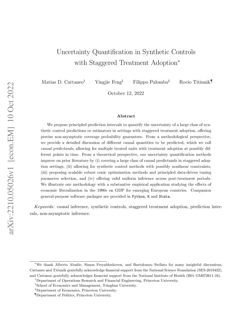 Uncertainty Quantification in Synthetic Controls with Staggered ...