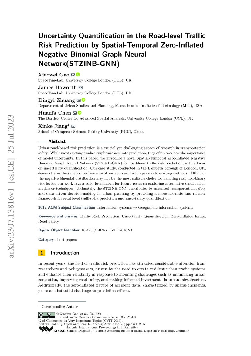 Uncertainty Quantification in the Road-level Traffic Risk Prediction by ...