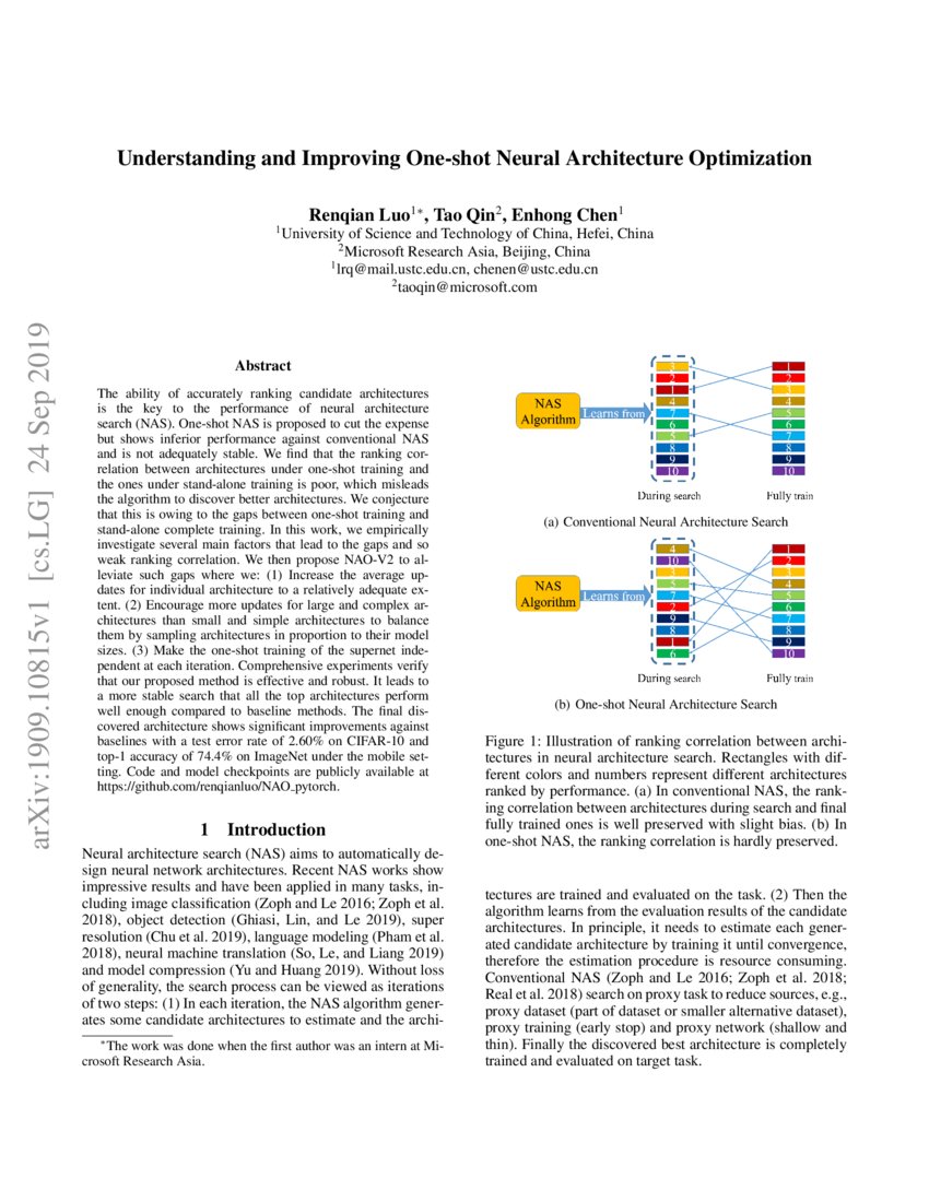 Understanding and Improving One-shot Neural Architecture Optimization | DeepAI