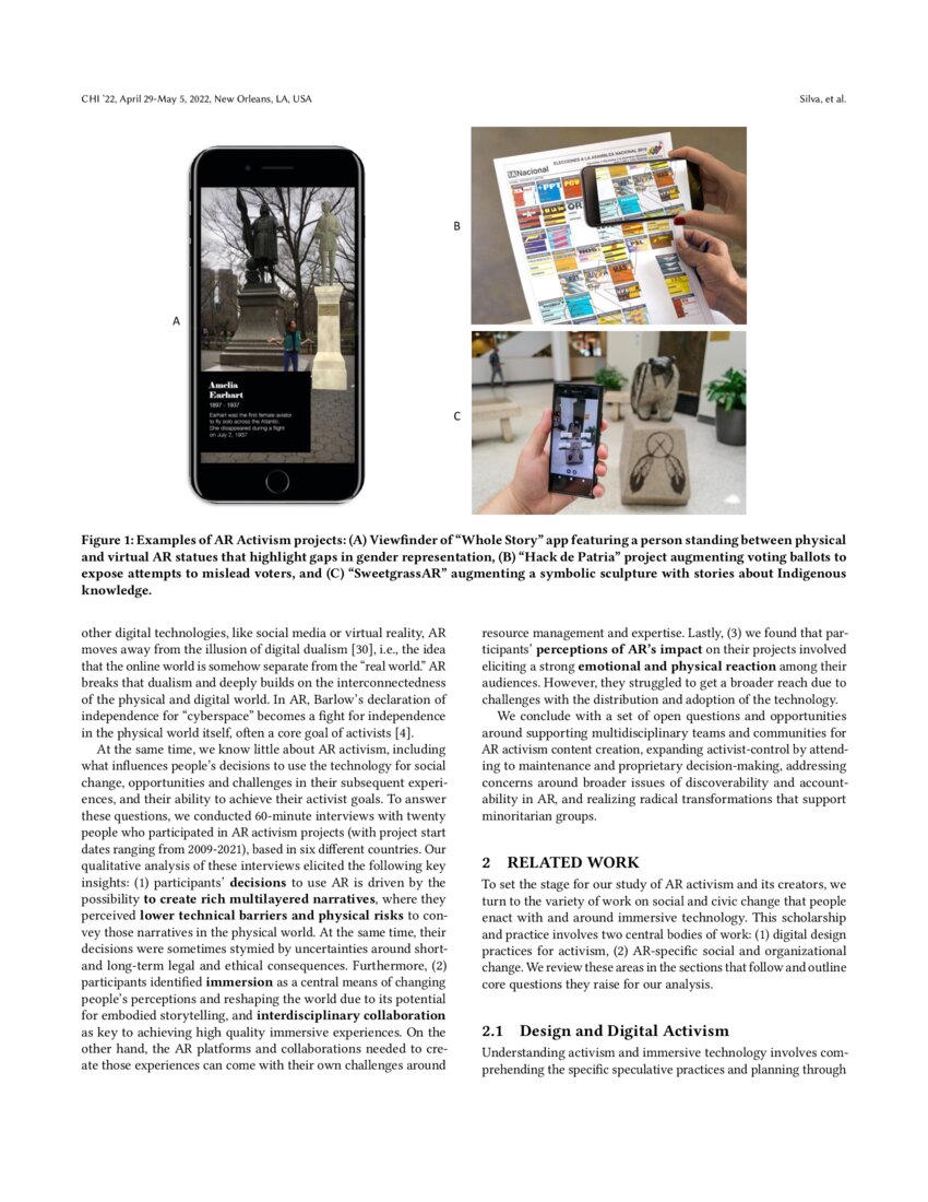 Understanding AR Activism: An Interview Study with Creators of ...