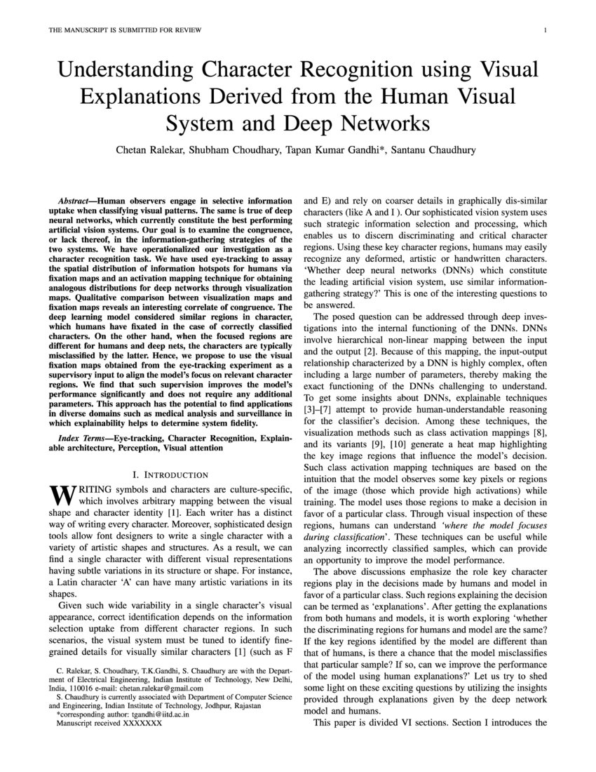 Understanding Character Recognition using Visual Explanations Derived from the Human Visual ...