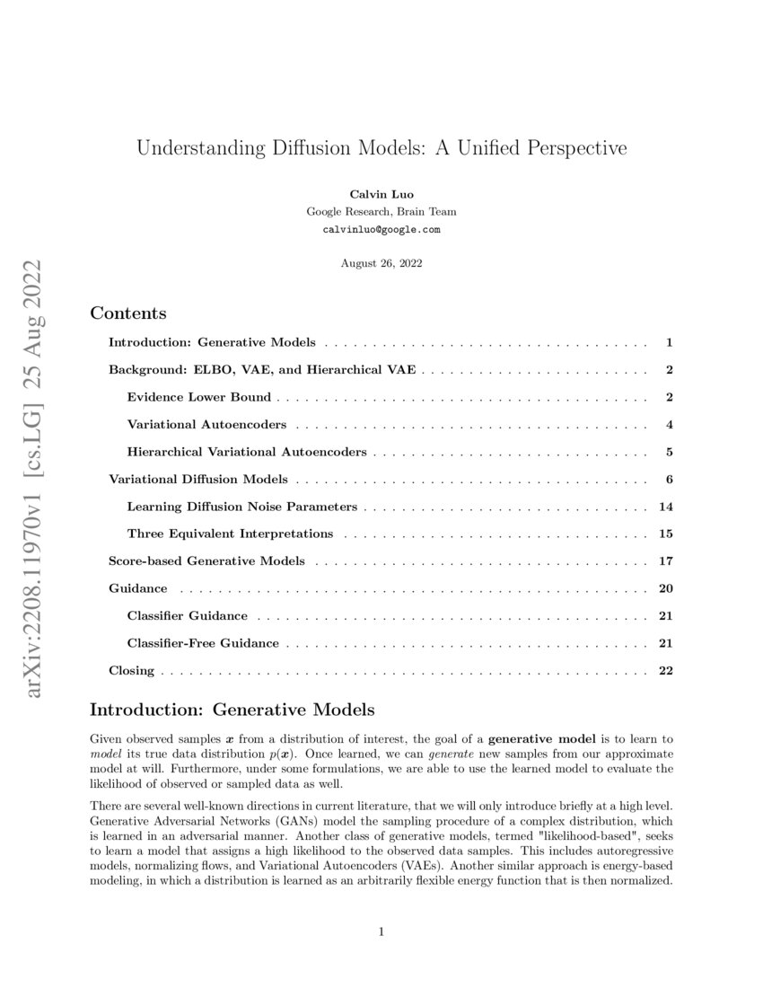 Understanding Diffusion Models: A Unified Perspective | DeepAI Understanding Diffusion Models: A Unified Perspective | DeepAI