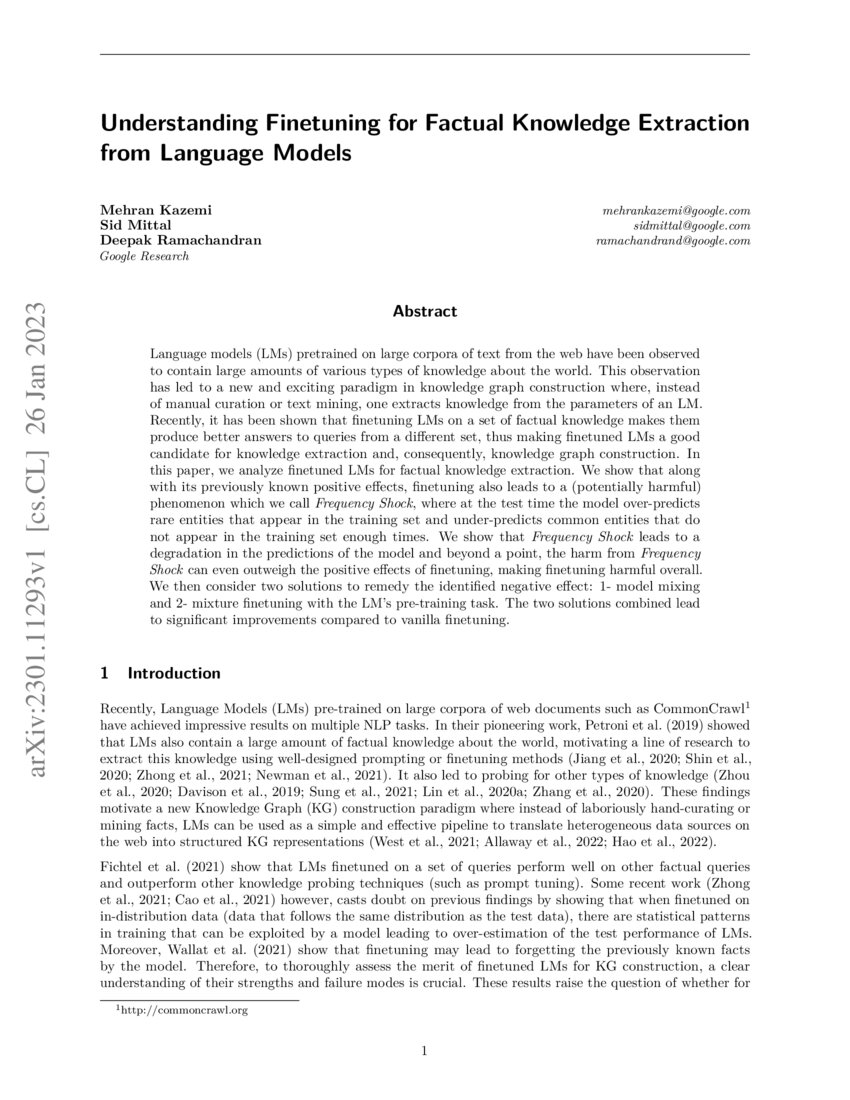 Understanding Finetuning For Factual Knowledge Extraction From Language