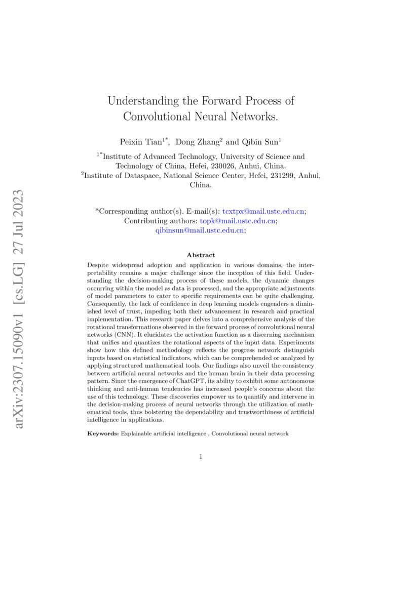 Understanding Forward Process of Convolutional Neural Network | DeepAI