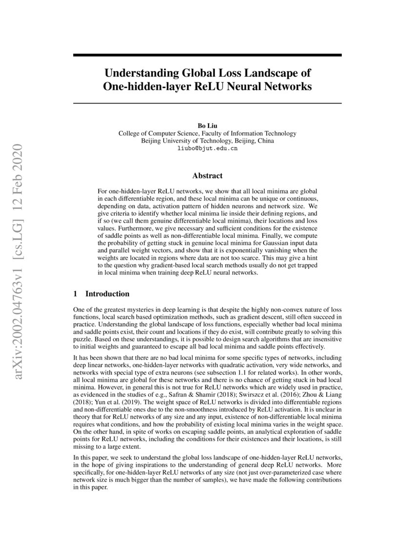 Understanding Global Loss Landscape of One-hidden-layer ReLU Neural ...