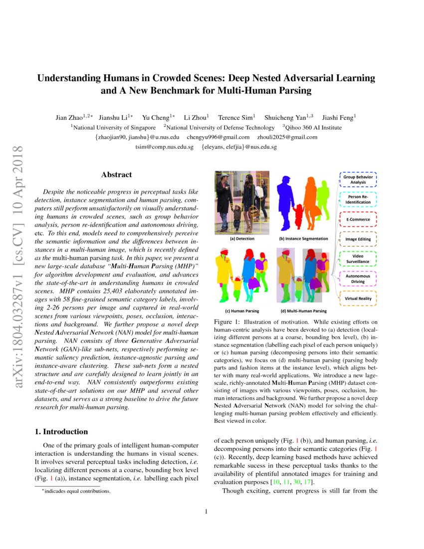 Understanding Humans in Crowded Scenes: Deep Nested Adversarial Learning and A New Benchmark for ...