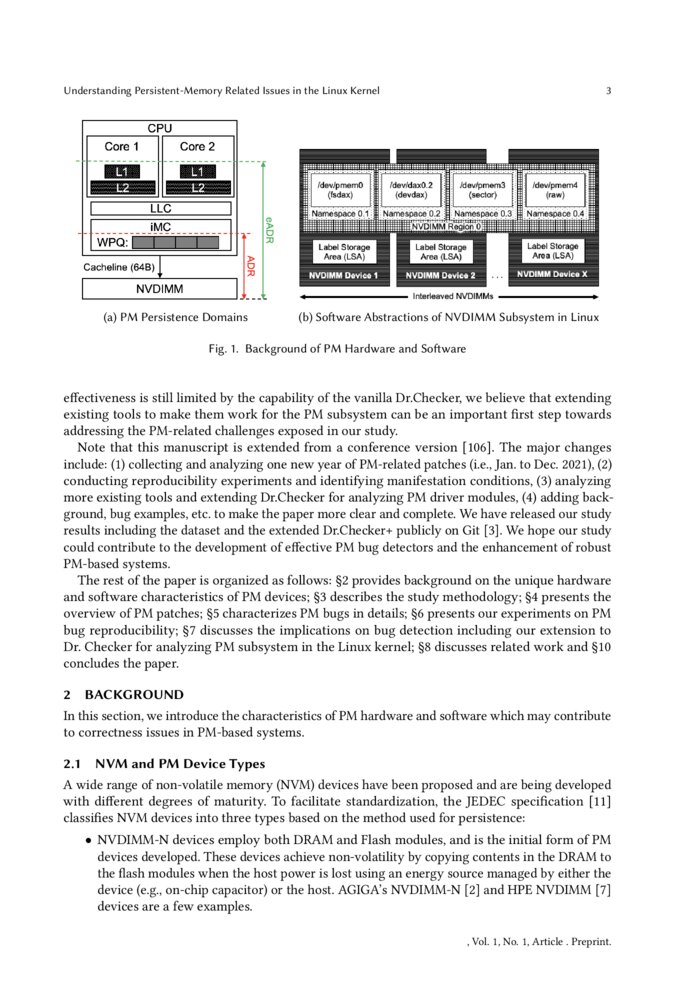Understanding Persistent Memory Related Issues In The Linux Kernel Deepai